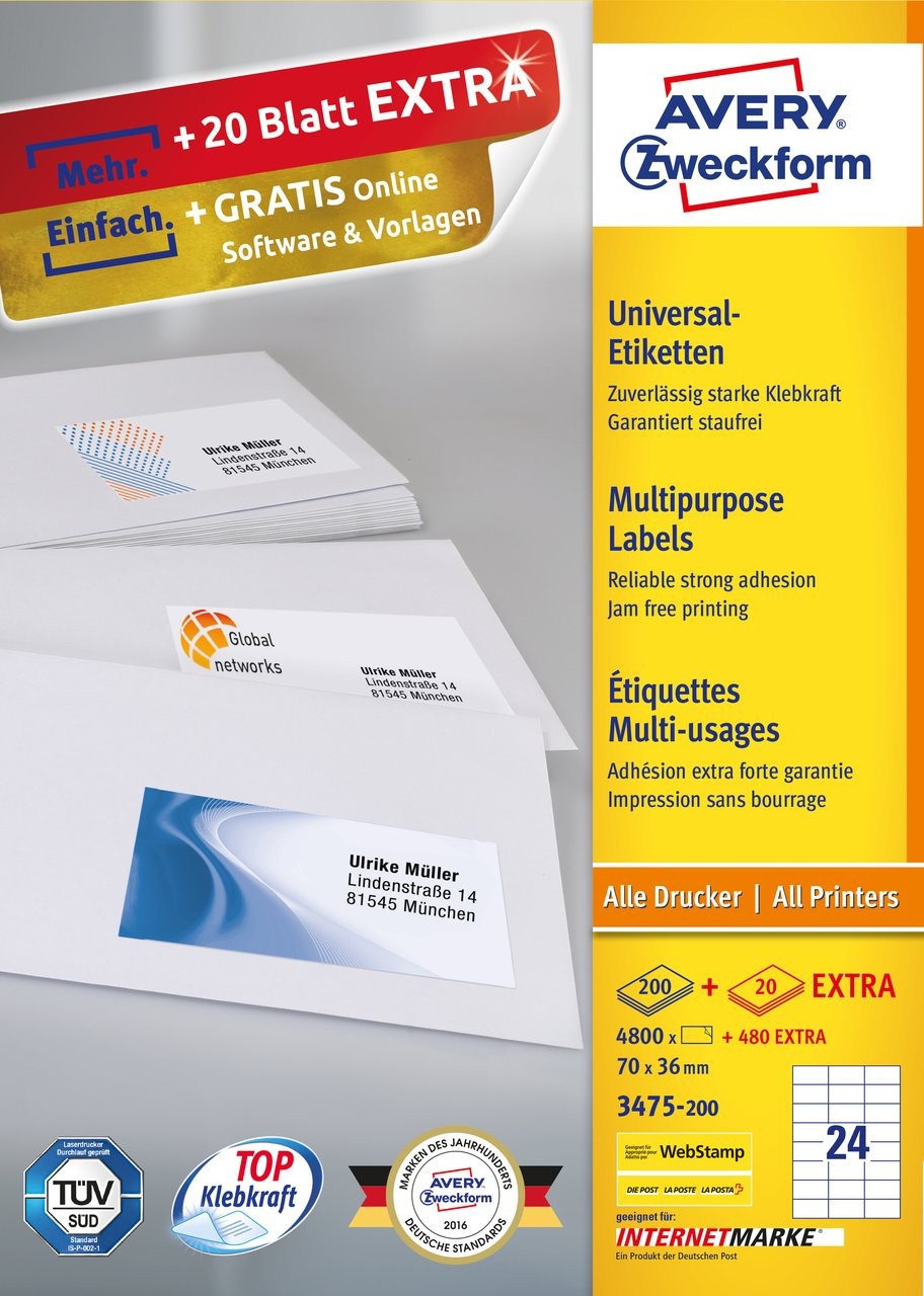 Multipurpose General-use Labels | 3475-200 | Avery