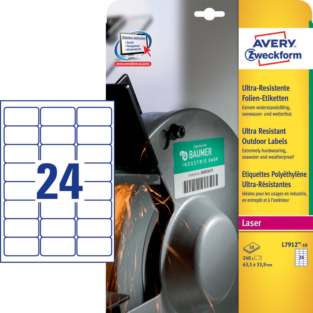 Ultra Resistant Outdoor Labels | L7912-10 | Avery