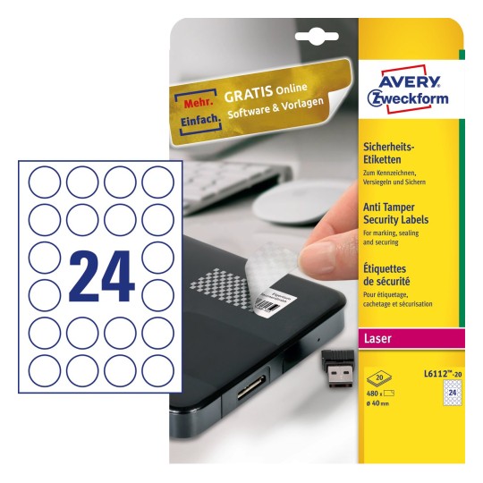 Tamper proof labels | L6112-20 | Avery