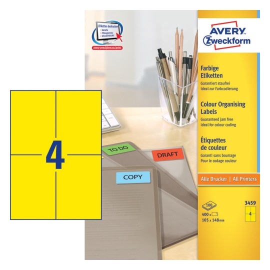 Coloured labels | L6037-20 | Avery