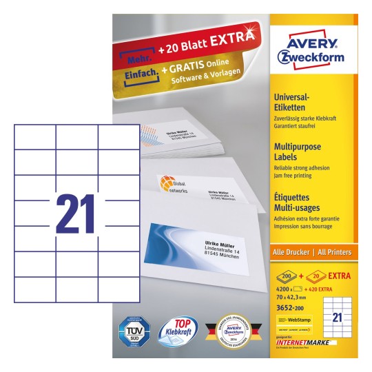 Multipurpose General-use Labels | 3652-200 | Avery