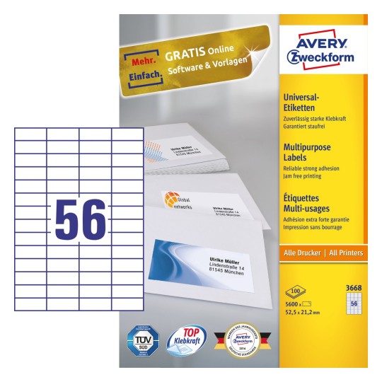 Multipurpose General-use Labels | 3668 | Avery