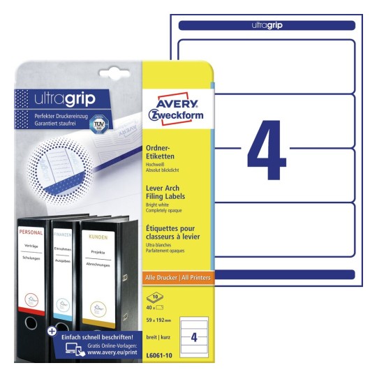 Lever Arch Filing Labels | Avery
